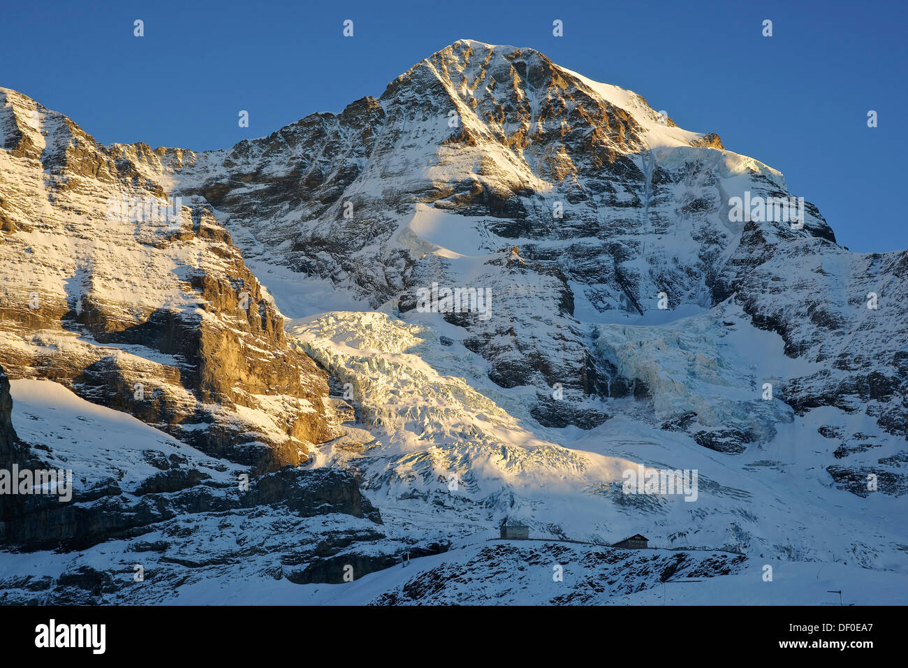 Mount Moench in the evening light, Grindelwald, Berner Oberland, Canton ...