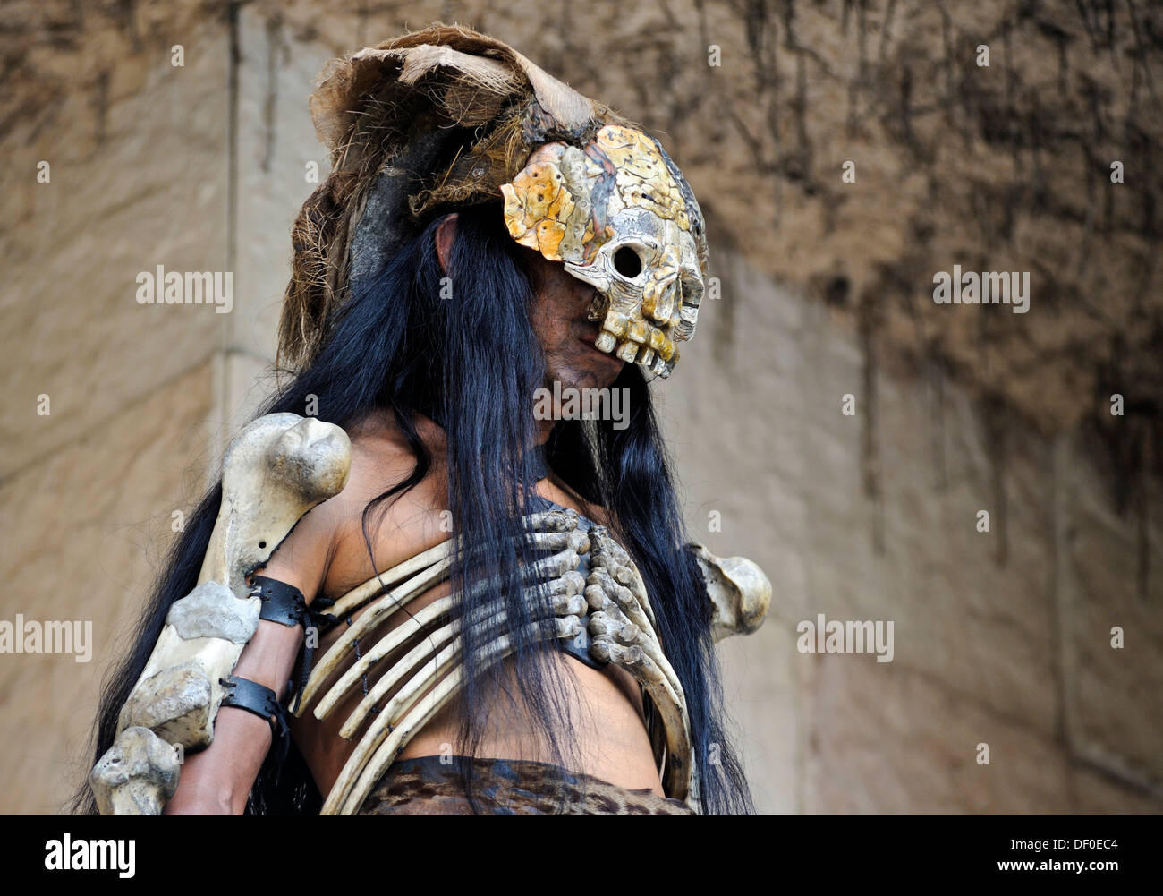 Mayan shaman, ritual, ceremony, Xcaret, Yucatan, Mexico, North America ...