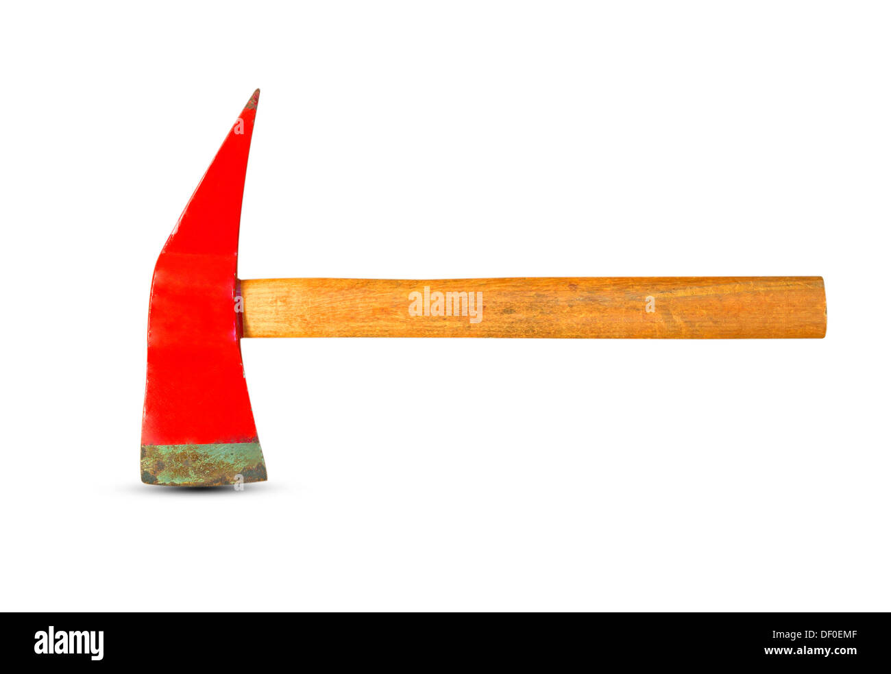 Old Red ax isolated on white background Stock Photo - Alamy