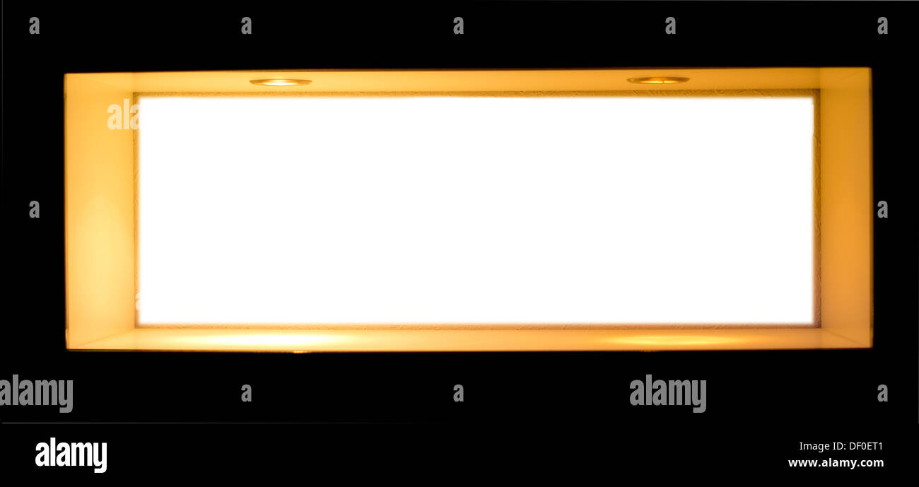 Long rectangular blank white sign hi-res stock photography and images ...