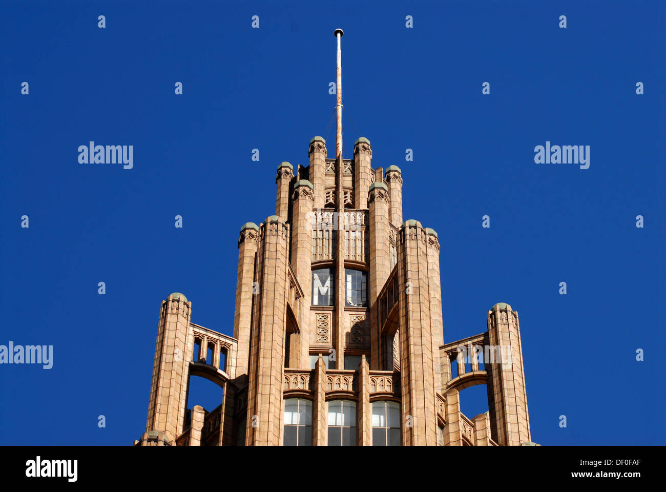 Top of the Manchester Unity Building, Melbourne, Victoria, Australia ...