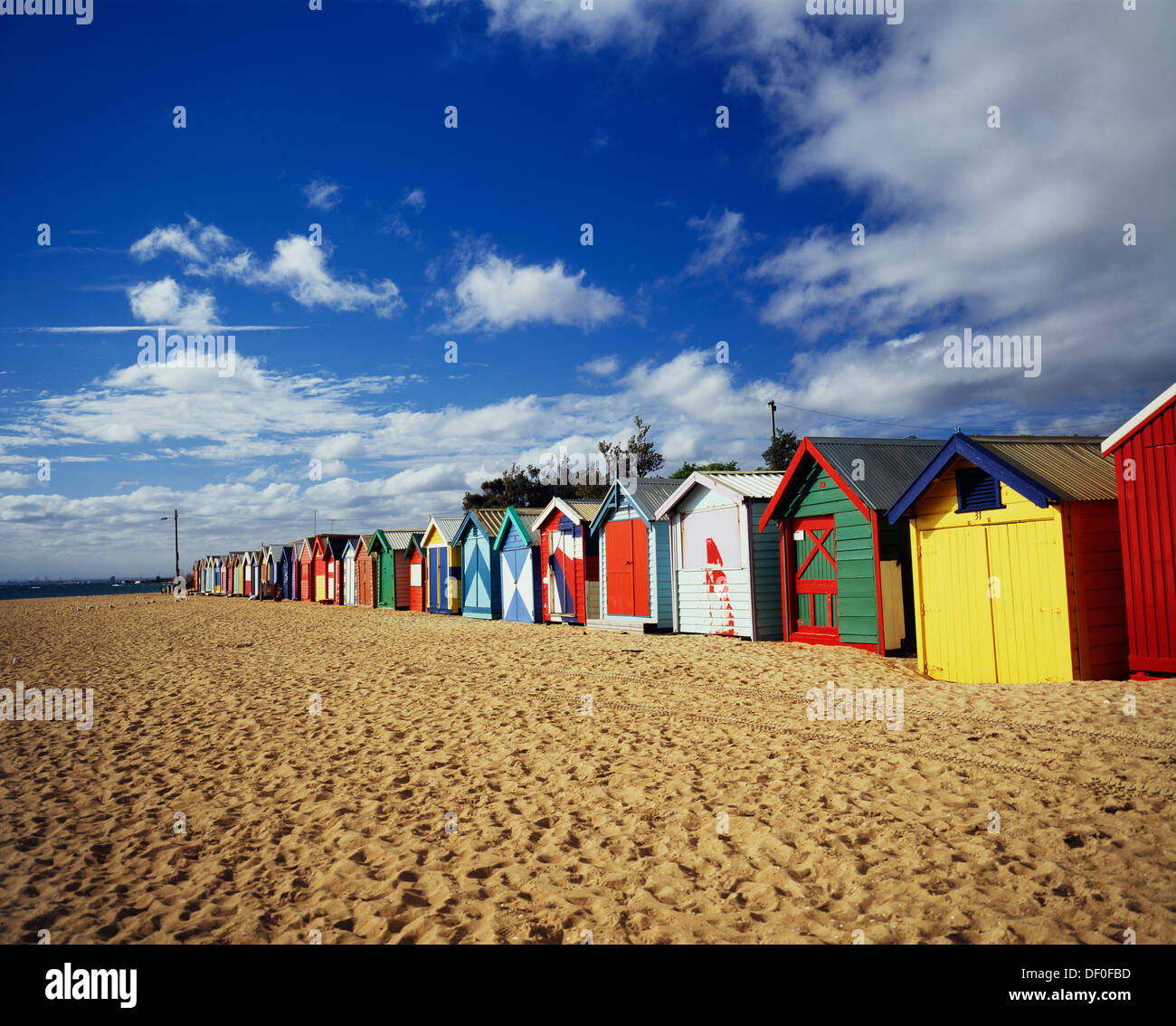 Australia, Victoria, Melbourne, Colorful beach shacks Stock Photo - Alamy