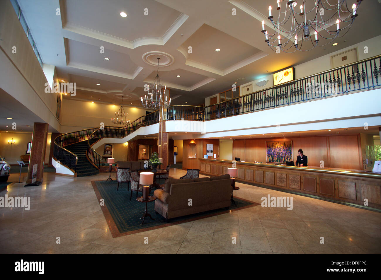Lobby of the Rutherford Hotel, Nelson, New Zealand Stock Photo - Alamy