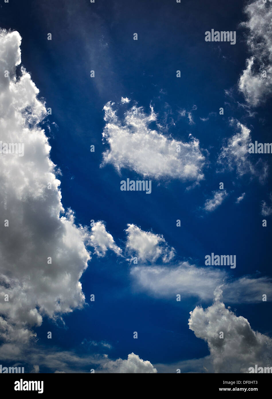 The Fuzz Cloud and Deep blue Sky Stock Photo - Alamy
