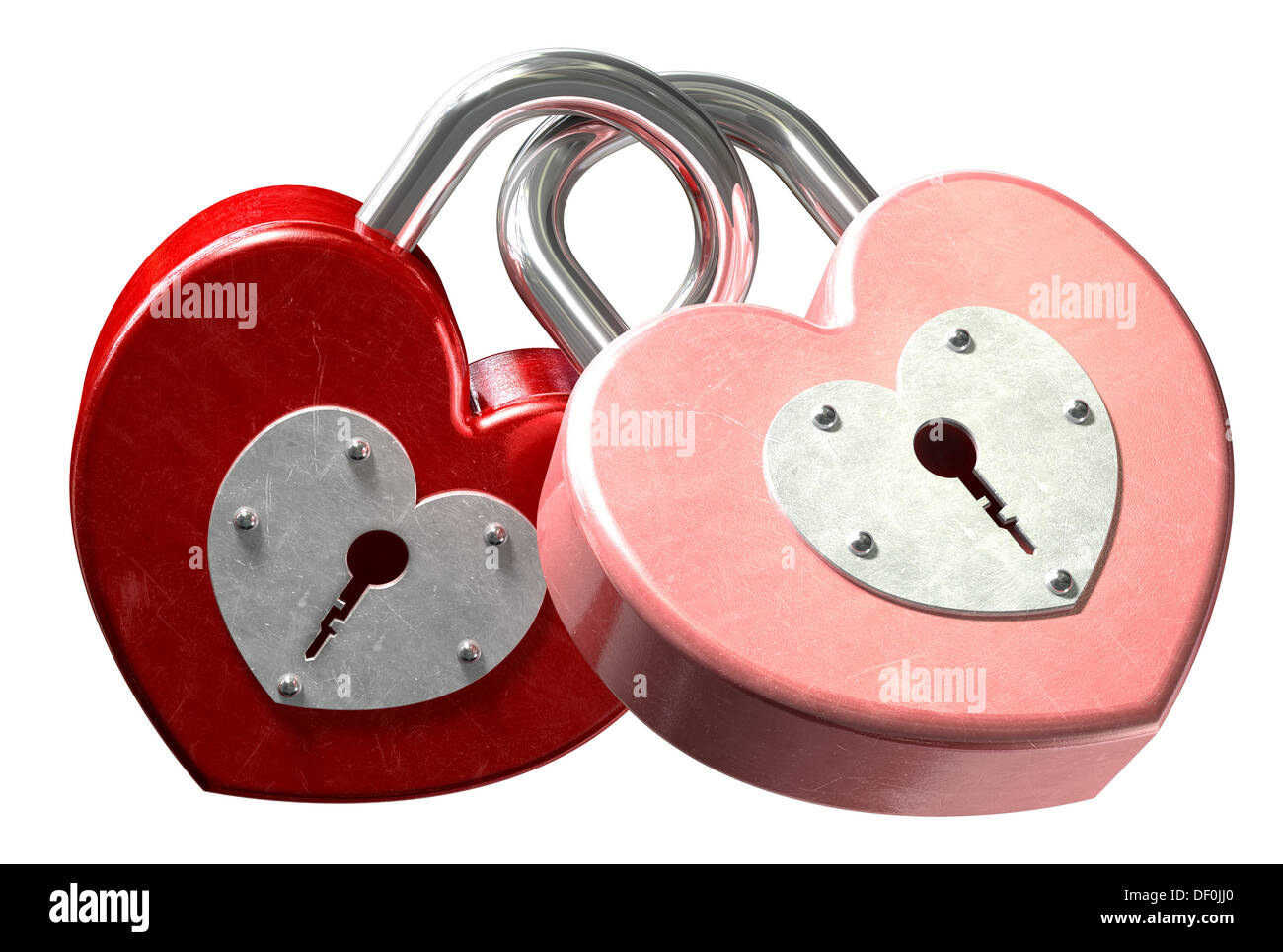Front View Two Locked Together Cut Out Stock Images And Pictures Alamy