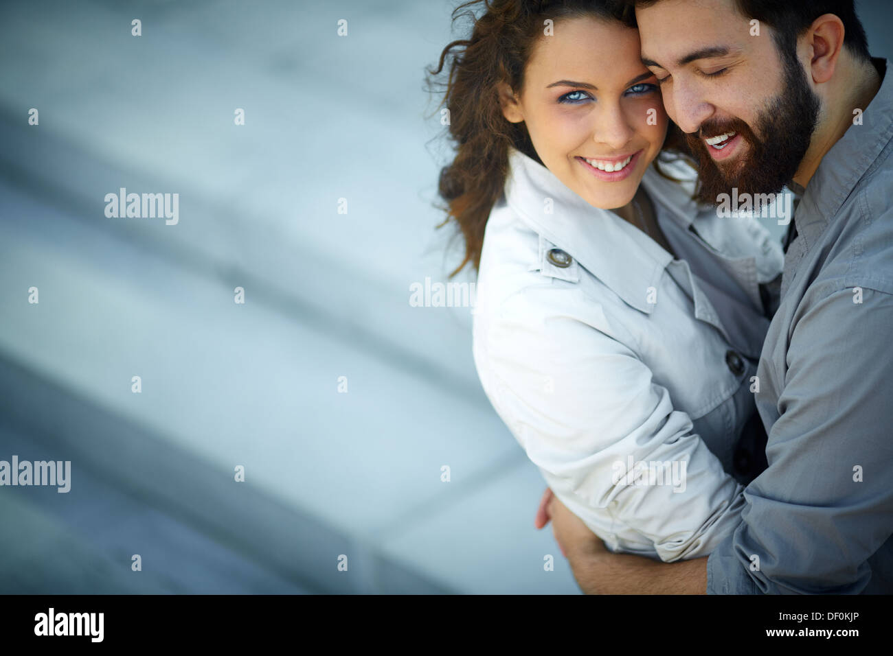 Portrait of the embraced young pair hi-res stock photography and images ...