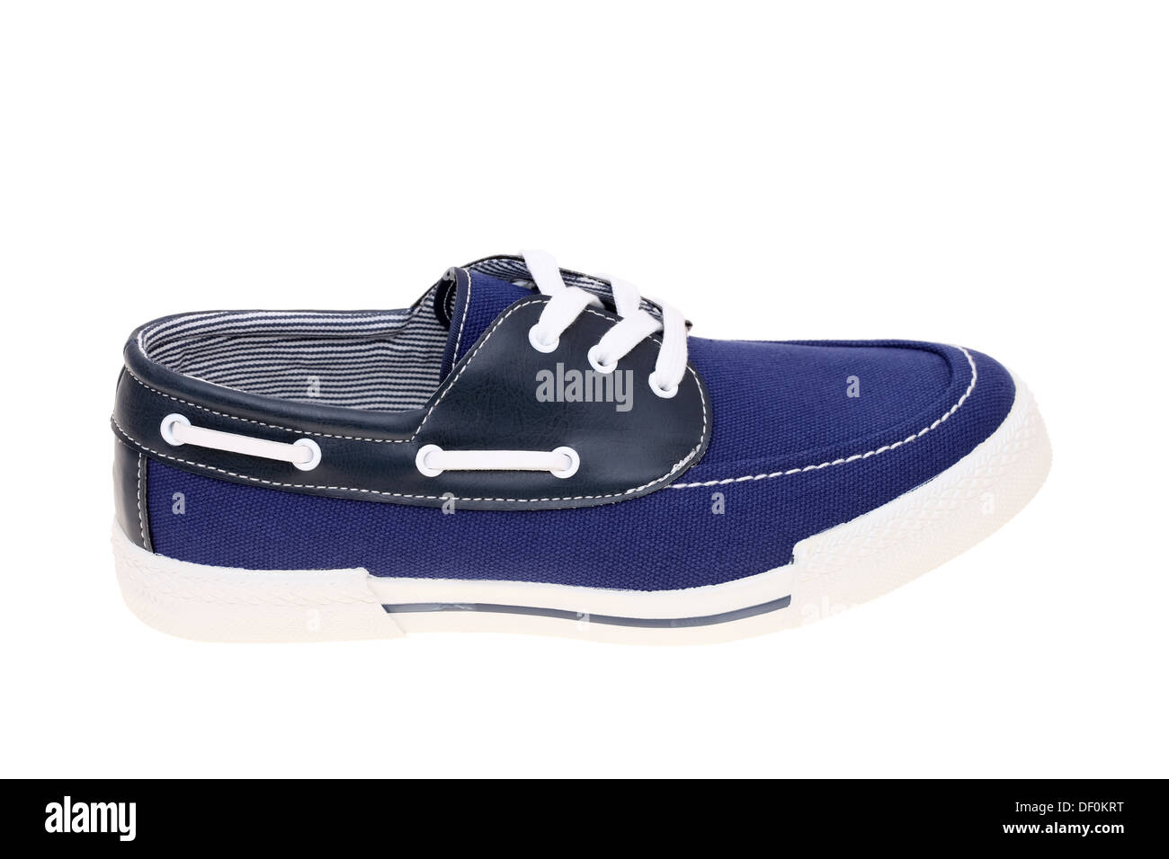 walking blue shoe isolated on white background Stock Photo - Alamy