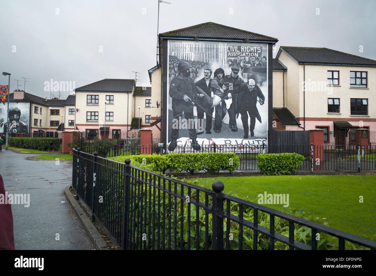 A mural on the side of a house in Free Derry in remembrance of Bloody ...
