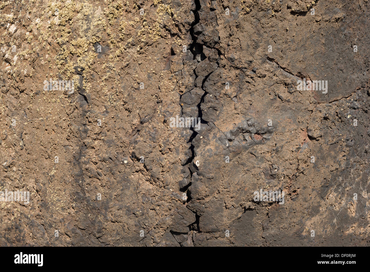 Detail of huge (2m each way) vesicular lava volcanic bomb from ...