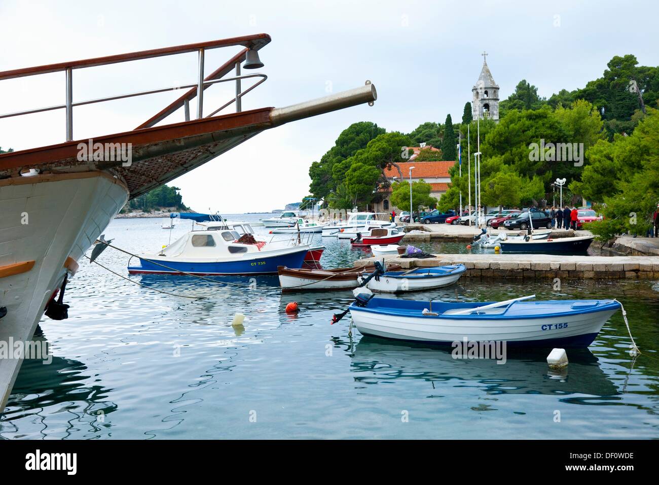 Town of Cavtat, Croatia, Adriatic Sea, Mediterranean Sea Stock Photo ...