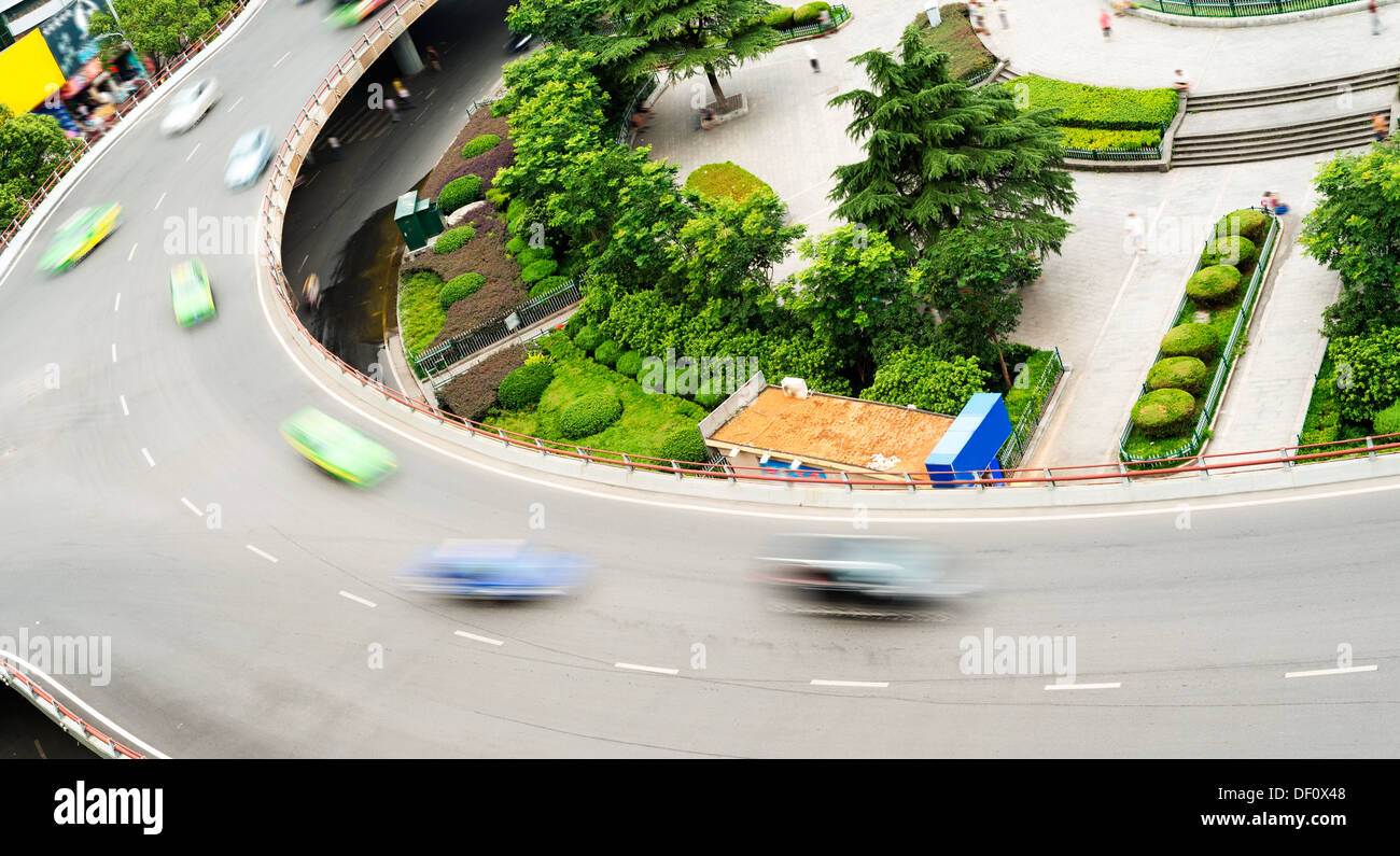 Aerial view of the Stack Interchange in Shanghai Stock Photo - Alamy