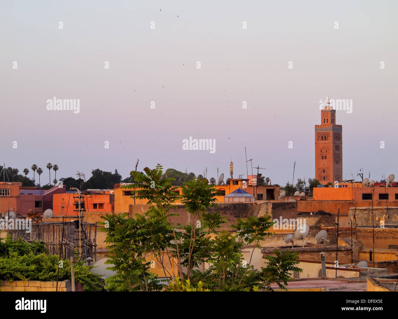 Cityscape of the old medina in Marrakech, Morocco, Africa Stock Photo ...