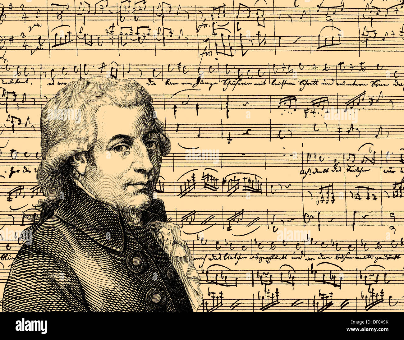 Wolfgang Amadeus Mozart, 1756 - 1791, a composer of the First Viennese ...