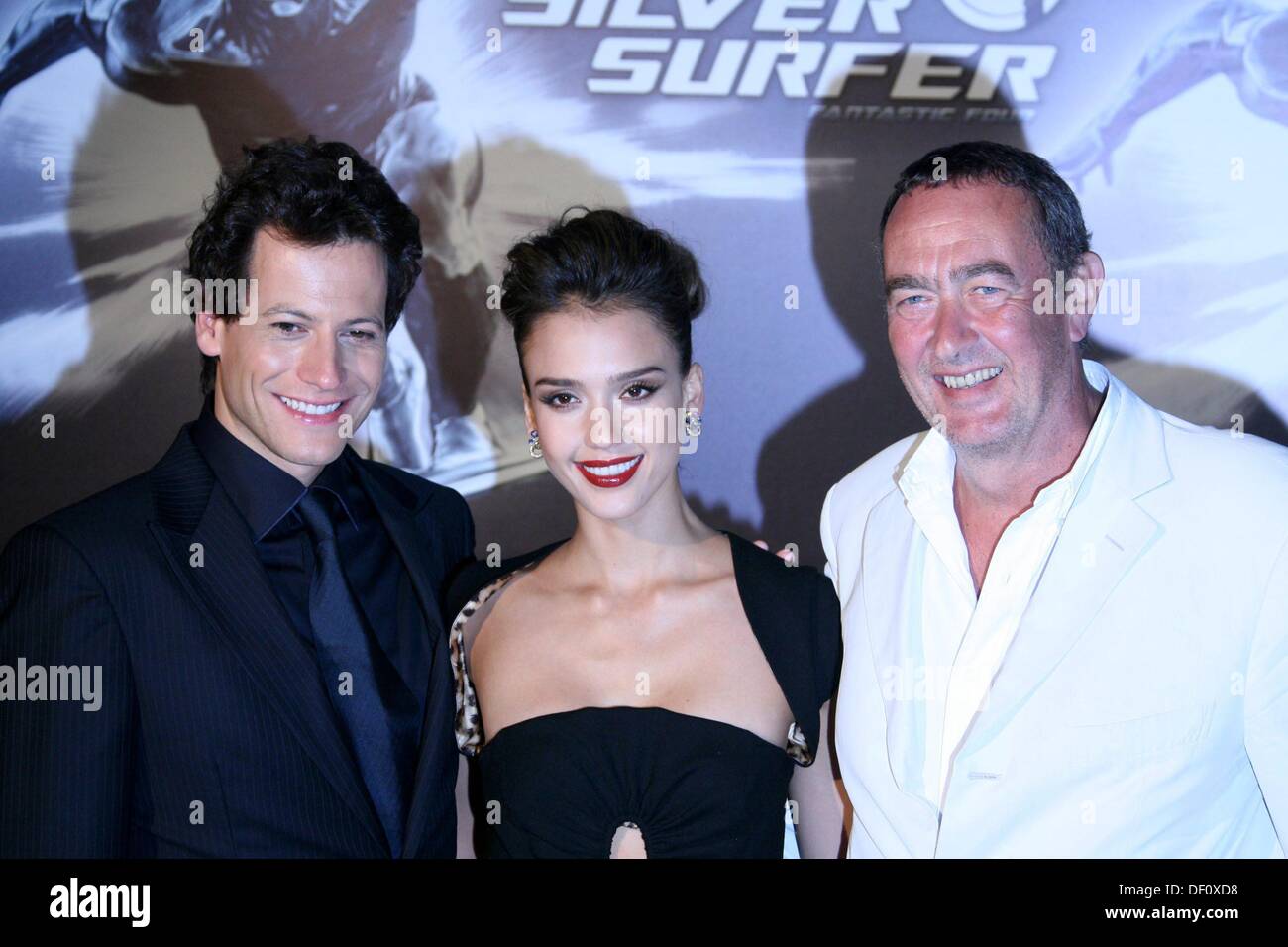 Ioan Gruffudd, Jessica Alba and Bernd Eichinger (l-r) at the film ...
