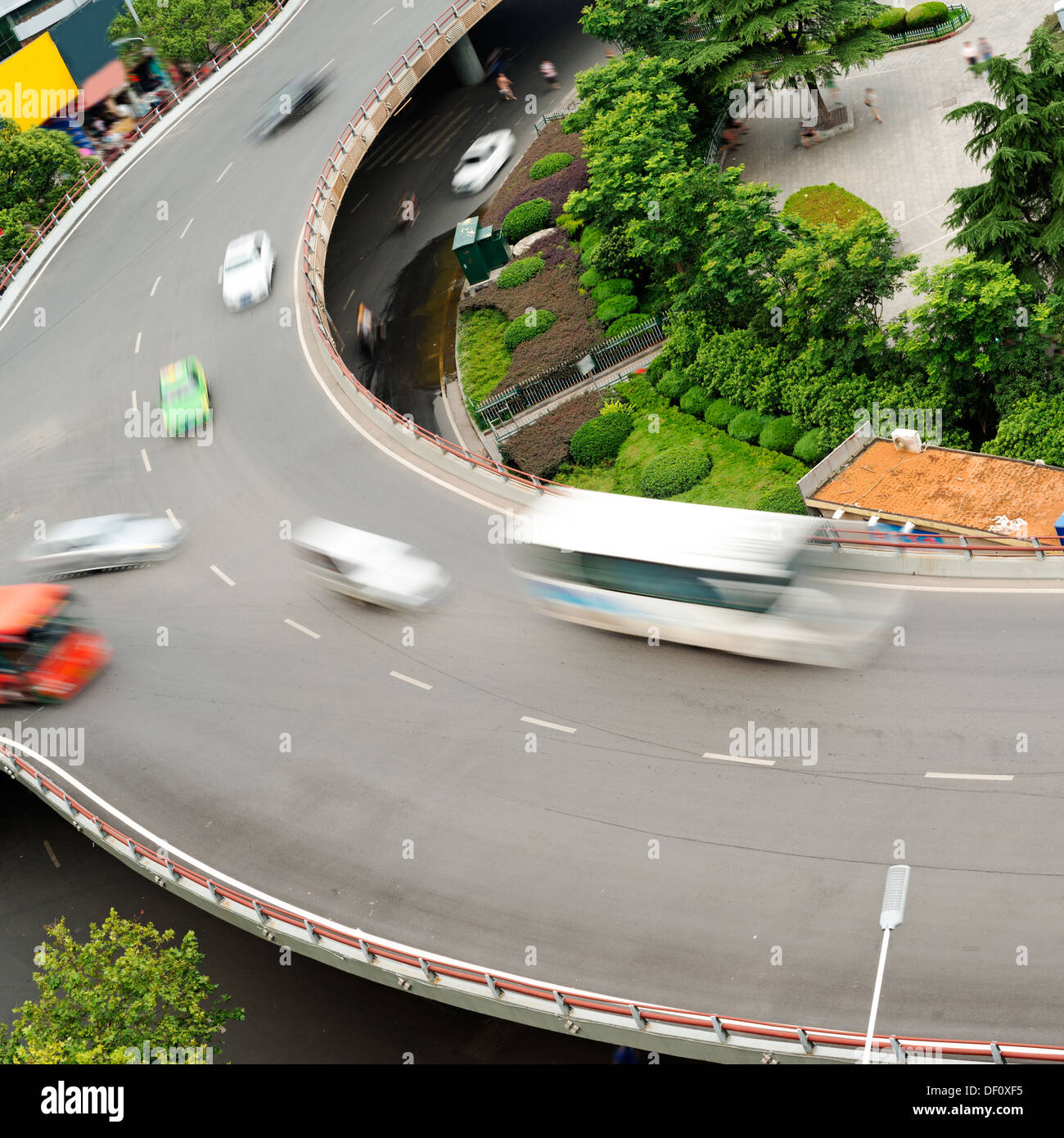Aerial view of the Stack Interchange in Shanghai Stock Photo - Alamy