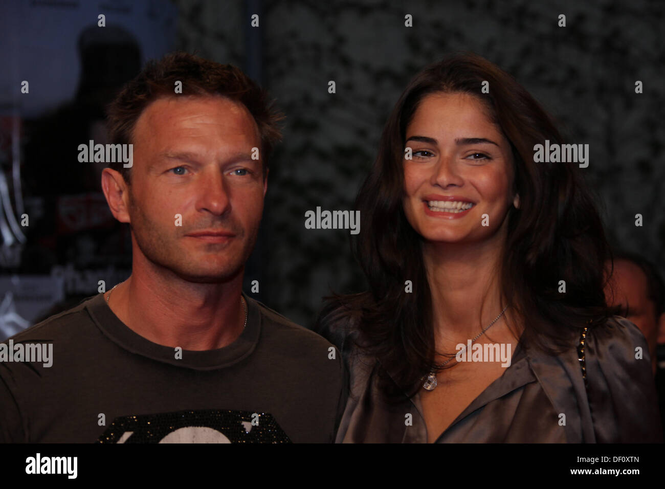 Thomas Kretschmann and girlfriend Shermine Shahrivar at the premiere of ...