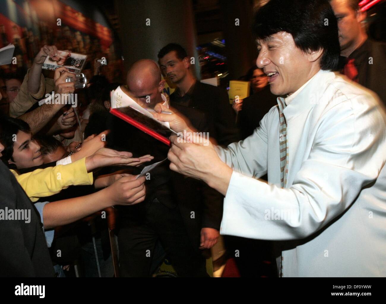Jackie Chan at the film premiere of "The New Police Story" in Cologne ...