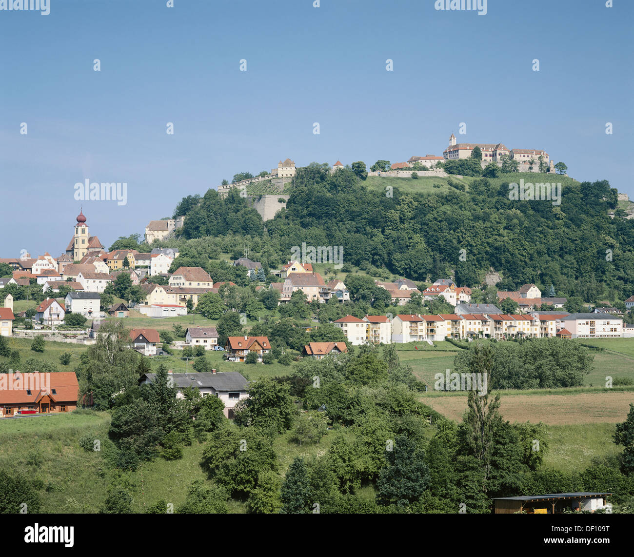 Austria, Styria, Riegersburg, The 13th century castle and town Stock ...