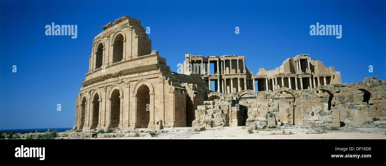 Roman theatre, ruins of the ancient city of Sabratha. Libya Stock Photo - Alamy