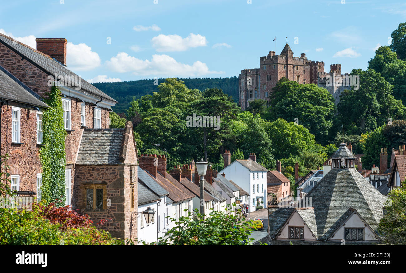 Dunster, Somerset,England. August 8th 2013. A view of Dunster Castle ...