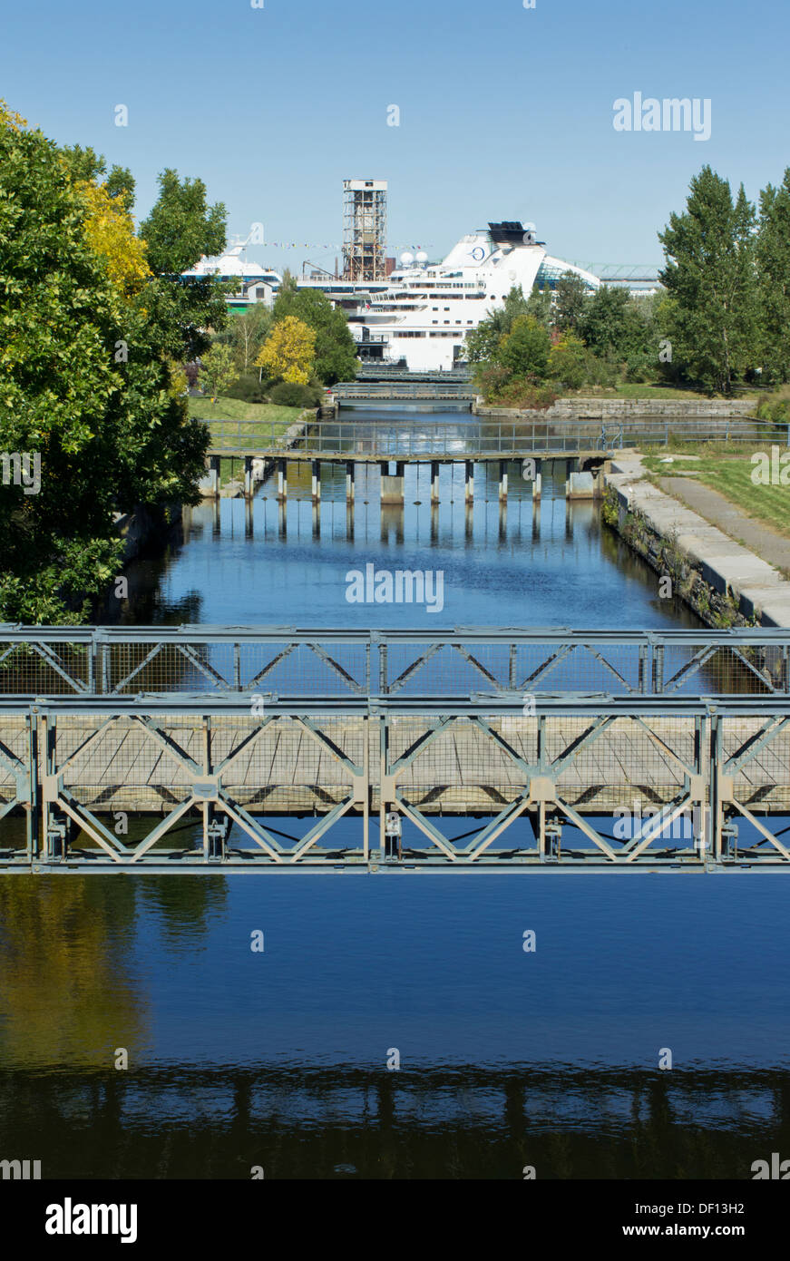 Lachine Canal view in Downtown Montreal, Quebec, Canada Stock Photo - Alamy