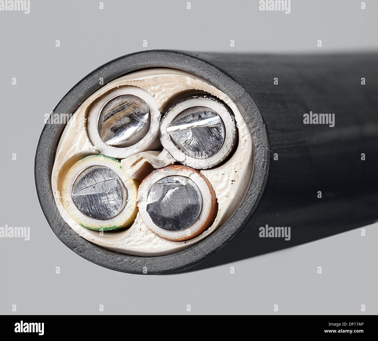Berlin, Germany, cross section of a 4-wire cable Stock Photo - Alamy