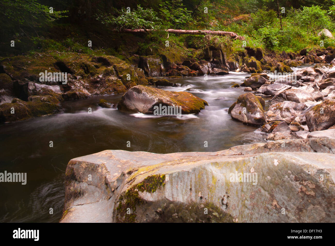 Long exposure river with soft moving water Stock Photo - Alamy