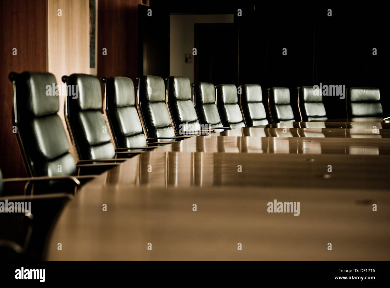 Berlin, Germany, conference table and chairs in a conference room Stock ...