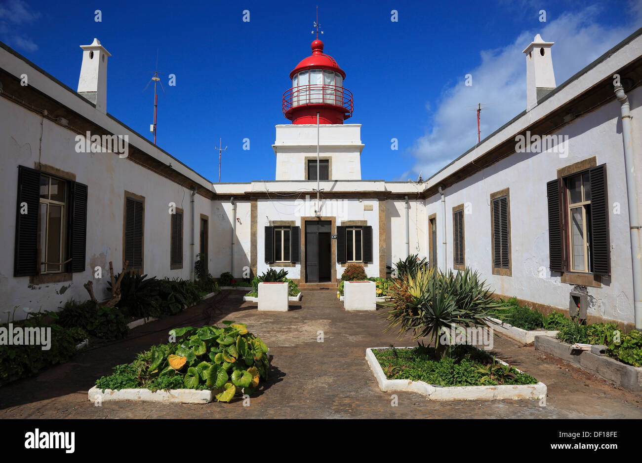 The lighthouse of Ponta do Pargo on the West Coast, Madeira Stock Photo ...