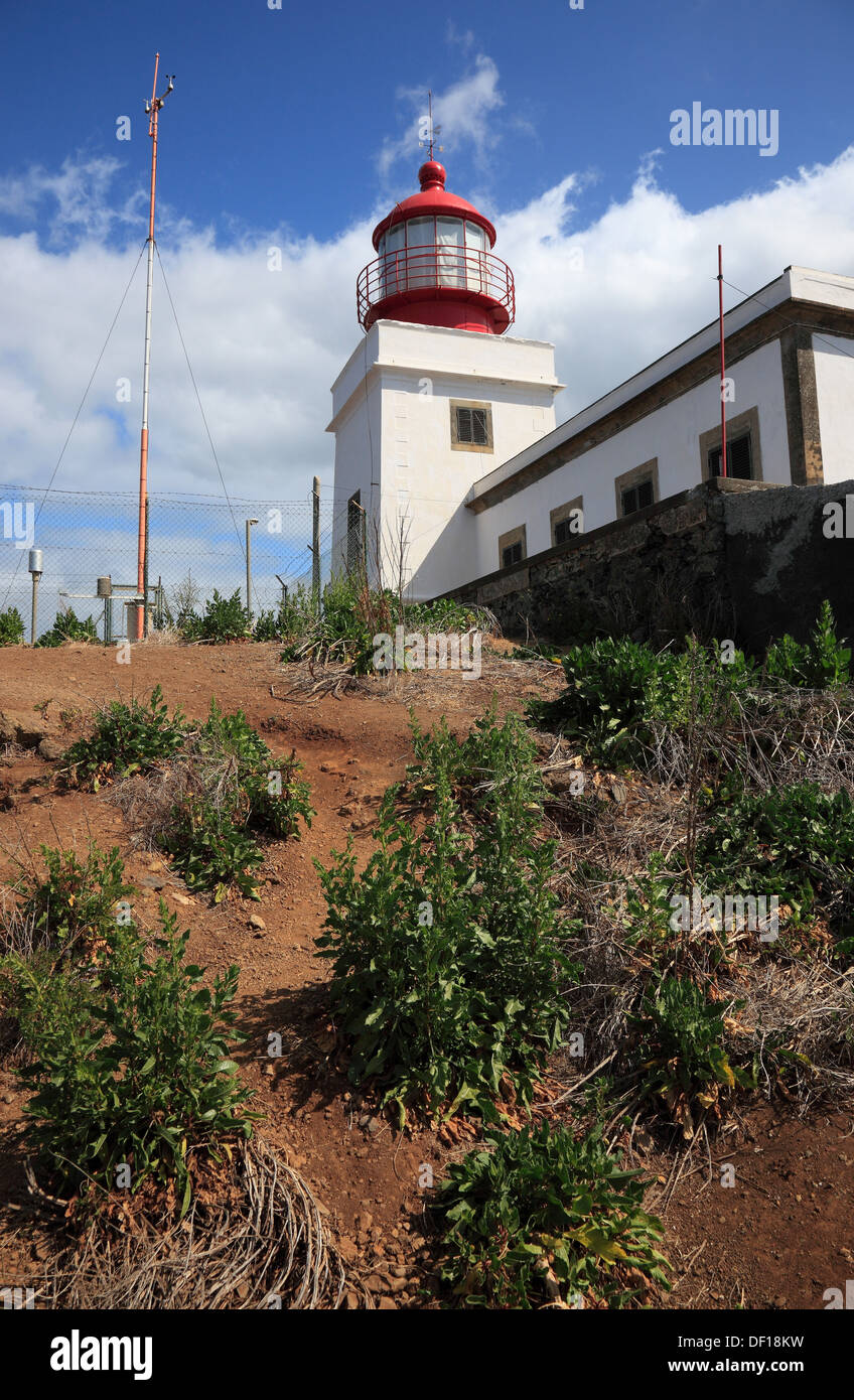 The lighthouse of Ponta do Pargo on the West Coast, Madeira Stock Photo ...