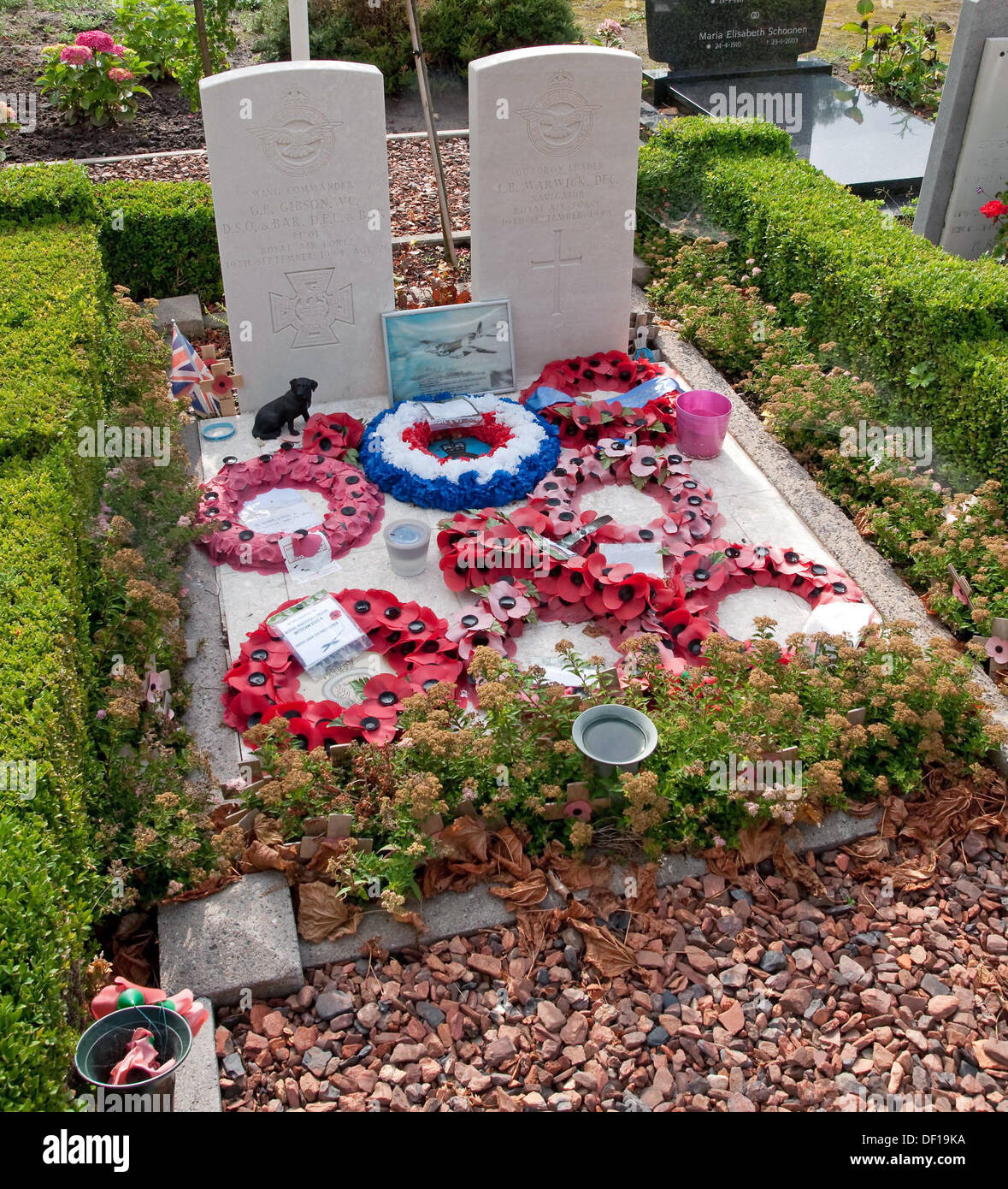 Grave of Wing Commander Guy Gibson VC and Squadron Leader Jim Warwick ...