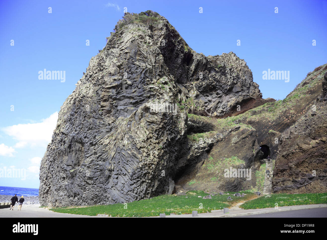 Madeira Island rocks at Ribeira da Janela, on the west coast Stock ...