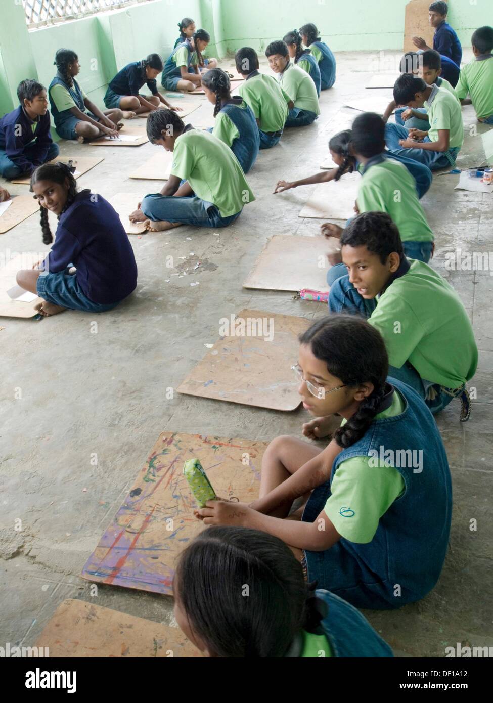Indian school kids in ngo High Resolution Stock Photography and Images ...