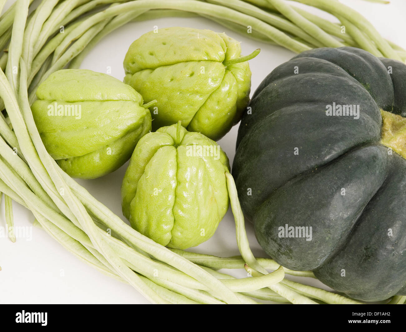 Asian vegetables isolated on white background Stock Photo - Alamy