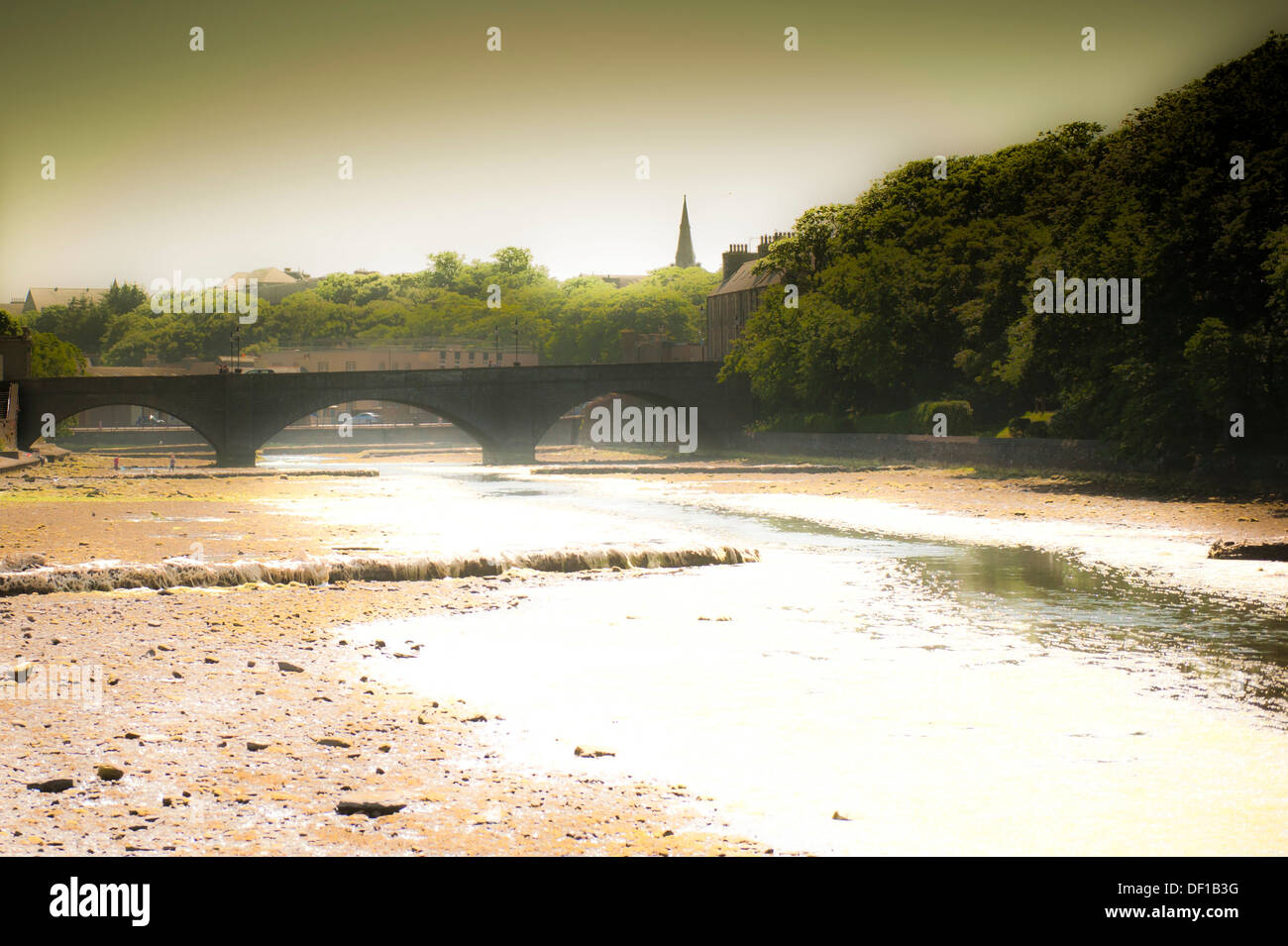 Fairy tale bridge over river Stock Photo - Alamy
