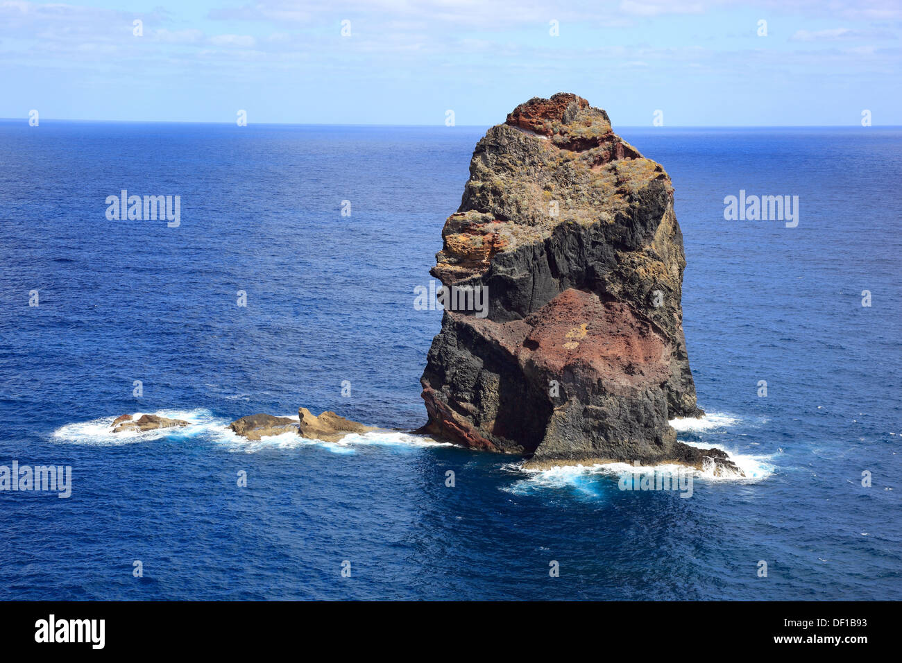 Madeira rocks in the bay near the Cap Baia da Abra Ponta de Sao ...