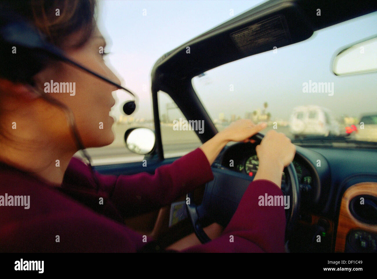 Woman driving los angeles hi-res stock photography and images - Alamy