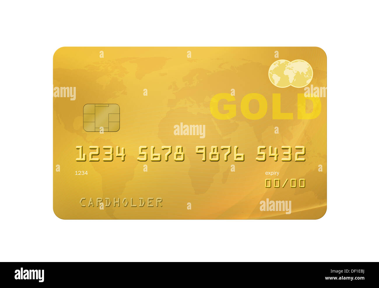 Gold credit debit card world map hi-res stock photography and images ...