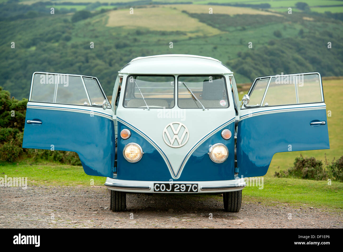 a classic VW 1965 original British RHD 21 window caravette campervan ...