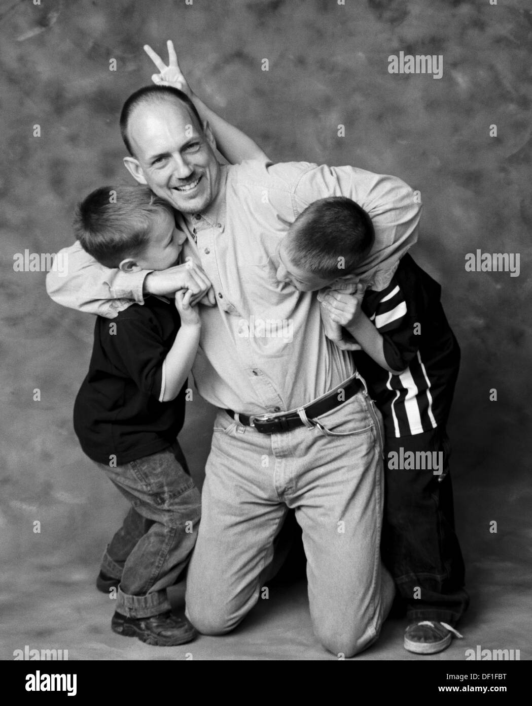 Bald family Black and White Stock Photos & Images - Alamy