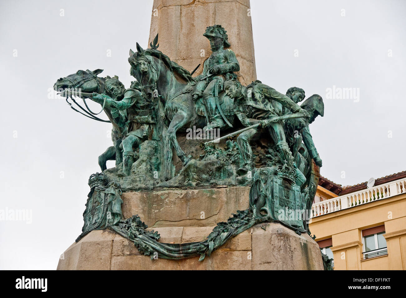 Duke of Wellington depicted on the memorial to the allied victory at ...
