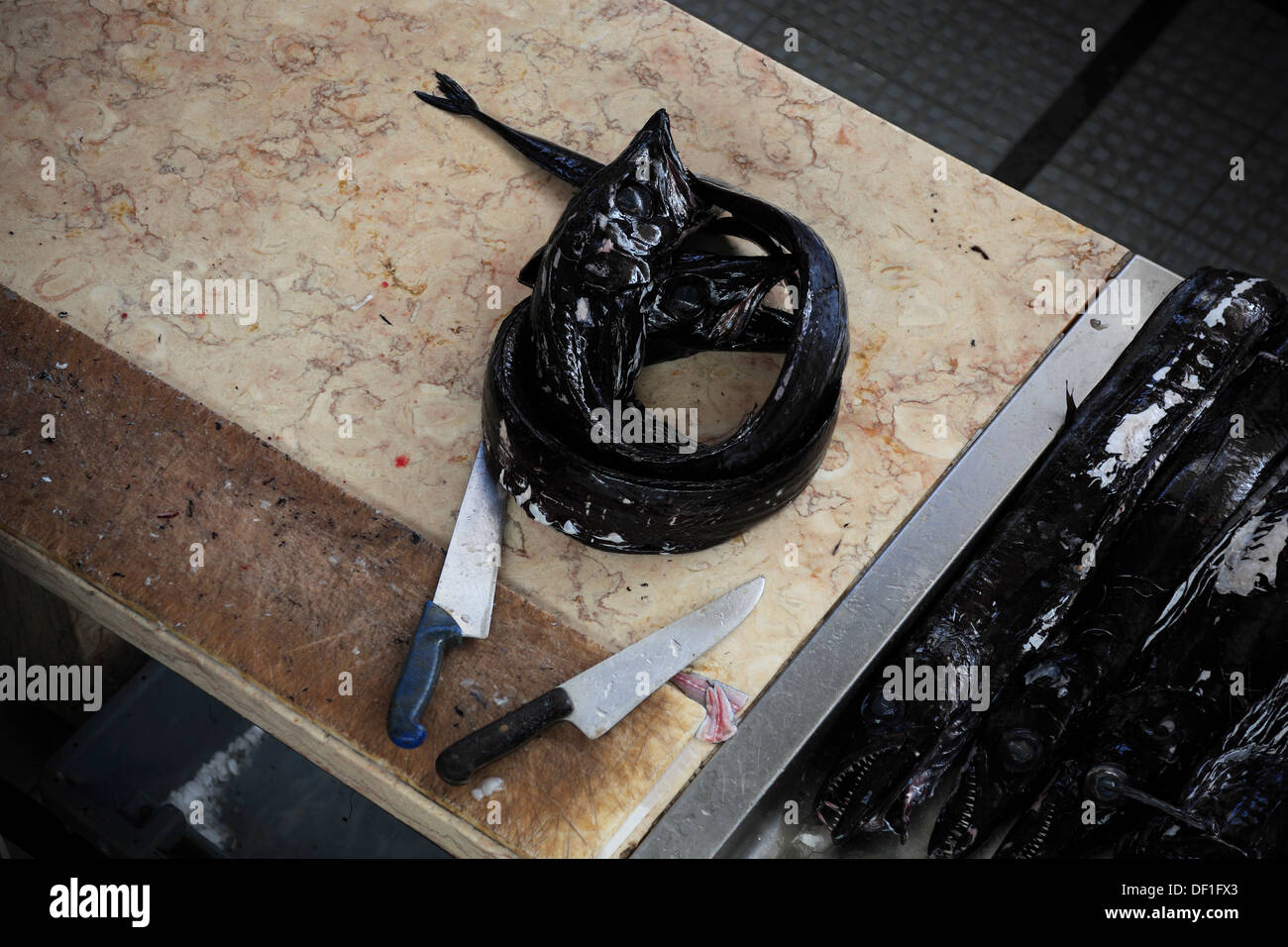 Madeira Island, Black sword fish, Aphanopus carbo Stock Photo - Alamy