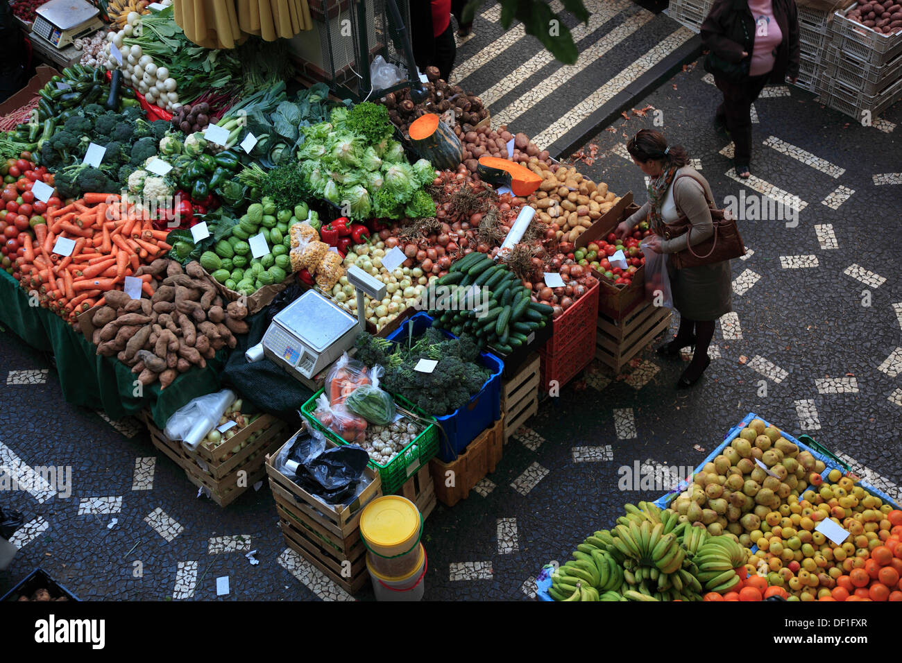 Madeira, Funchal, Funchal Farmers Market, Fruits and Vegetables Stock ...