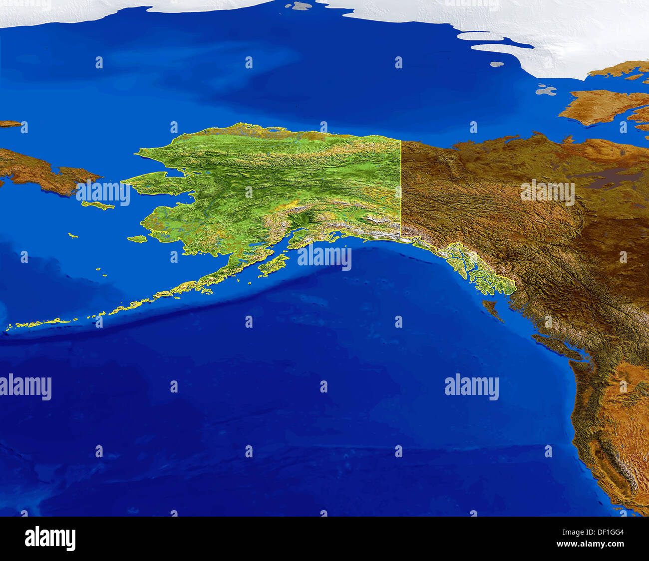 Bering strait map hi-res stock photography and images - Alamy