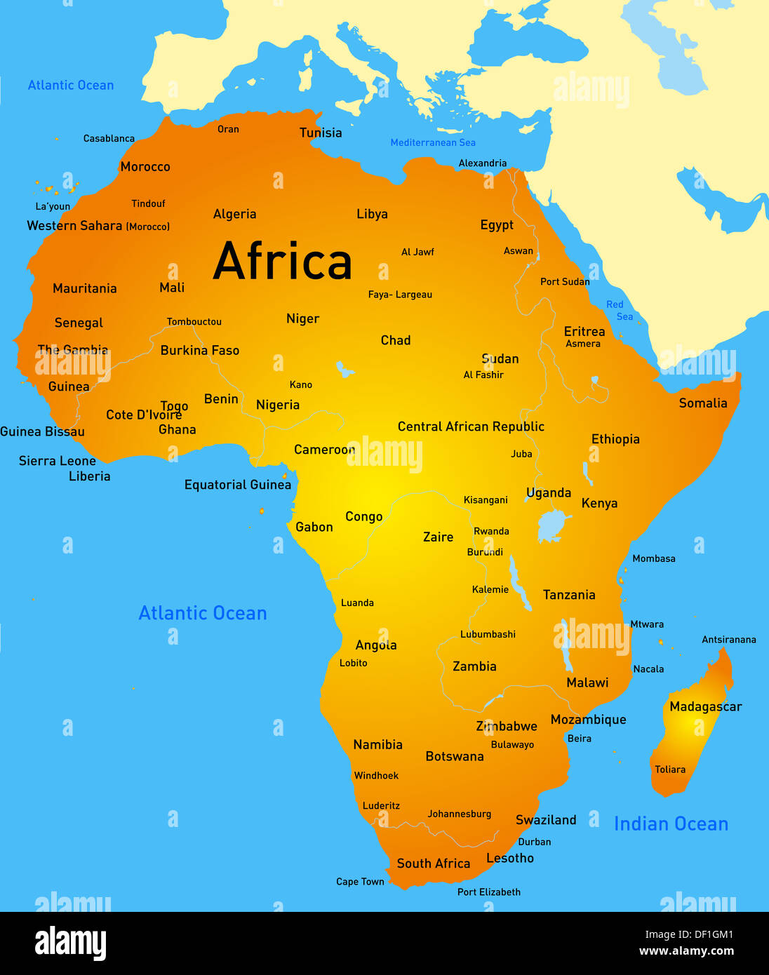 Chad libya border map hi-res stock photography and images - Alamy