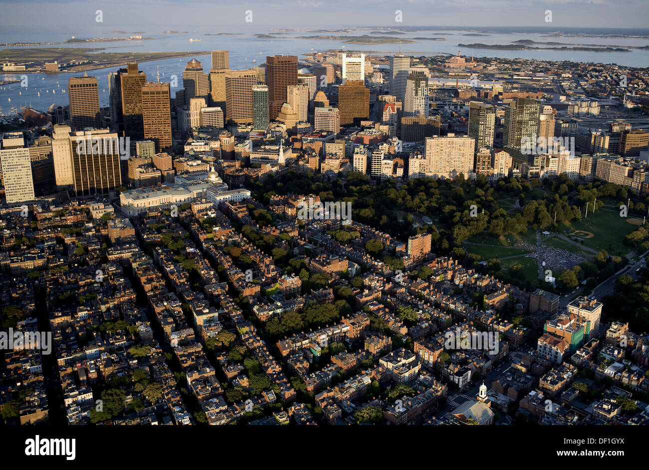 Boston common aerial view hi-res stock photography and images - Alamy