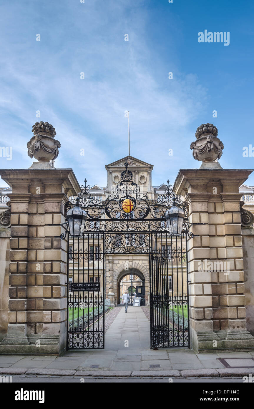 Clare College Cambridge University Gate Stock Photos & Clare College ...
