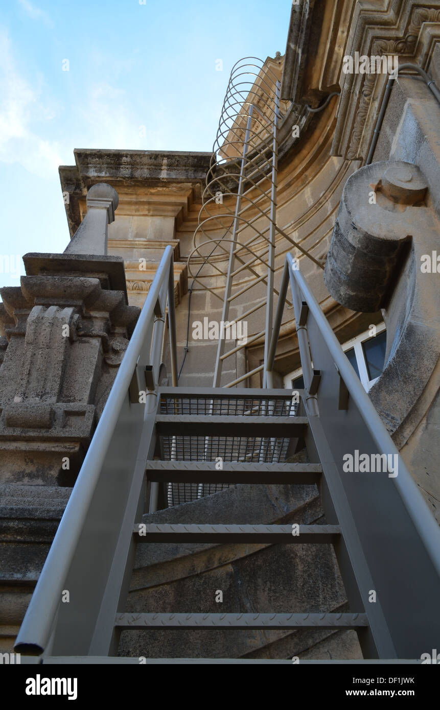 Fire escape attached to a building Stock Photo - Alamy