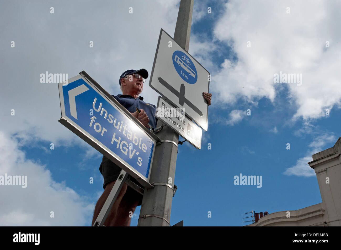 A Lamp Post Mounted Warning Sign, Giving Notice That The, 45% OFF