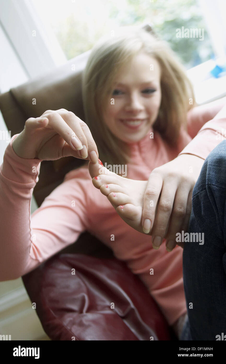 Very long toe nail woman hi-res stock photography and images - Alamy